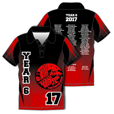 Sublimated School Leaver Graduation Polo - Red Oak School Uniforms